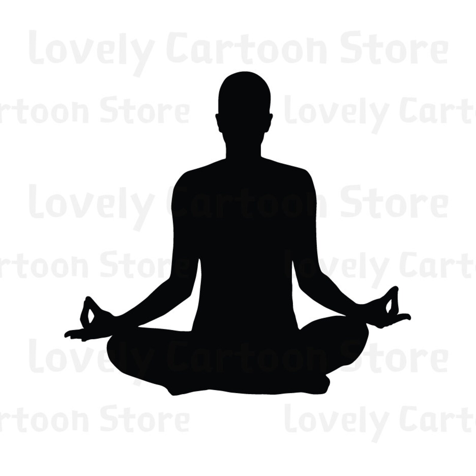 Yoga Poses Black Shapes Silhouette Svg Eps Dxf and Png - Etsy