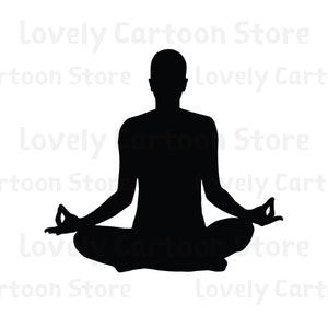Yoga Poses Silhouette Clipart (svg Eps Dxf Png) (digital Download) - Etsy