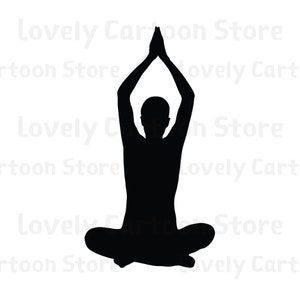 Yoga Poses Black Shapes Silhouette Svg, Eps, Dxf and Png Formats - 20 ...