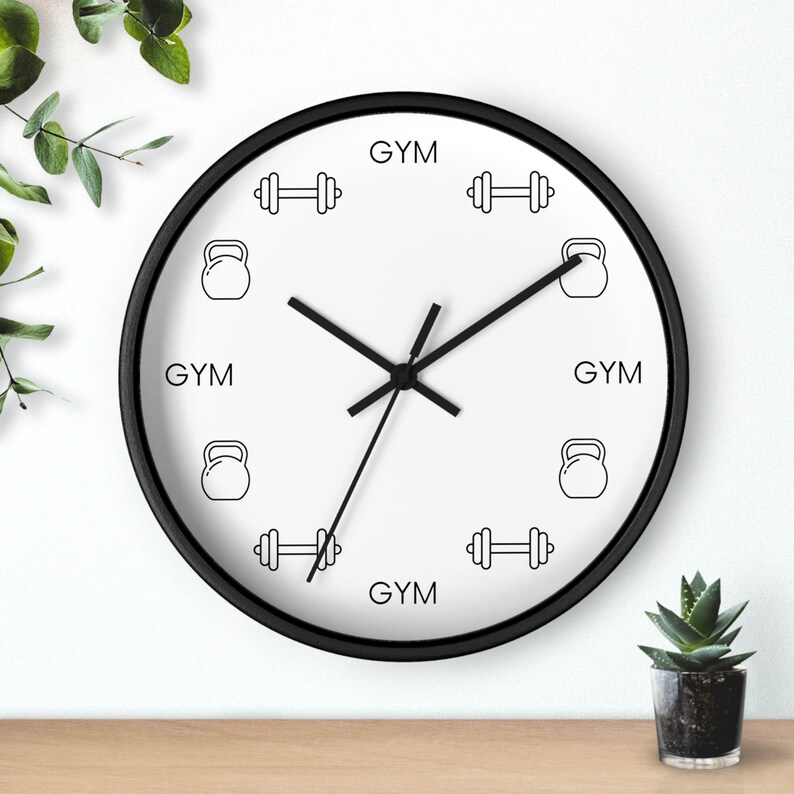 Gym Wall Clock | Fun Gym Clock | Training Room Decor | Gift for Gym ...