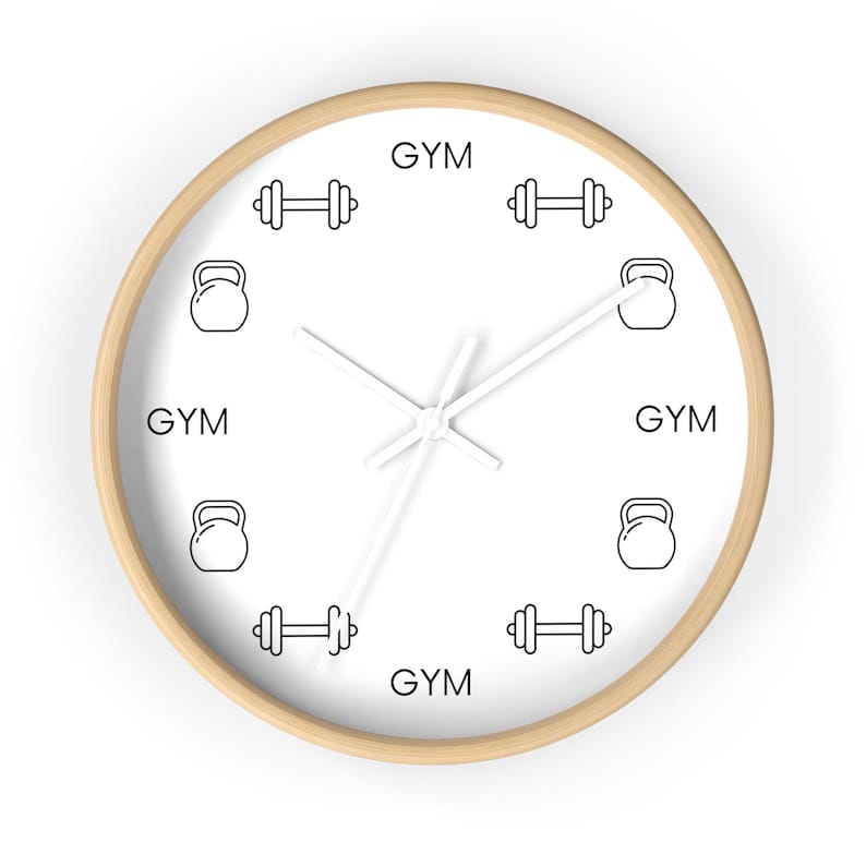 Gym Wall Clock | Fun Gym Clock | Training Room Decor | Gift for Gym ...