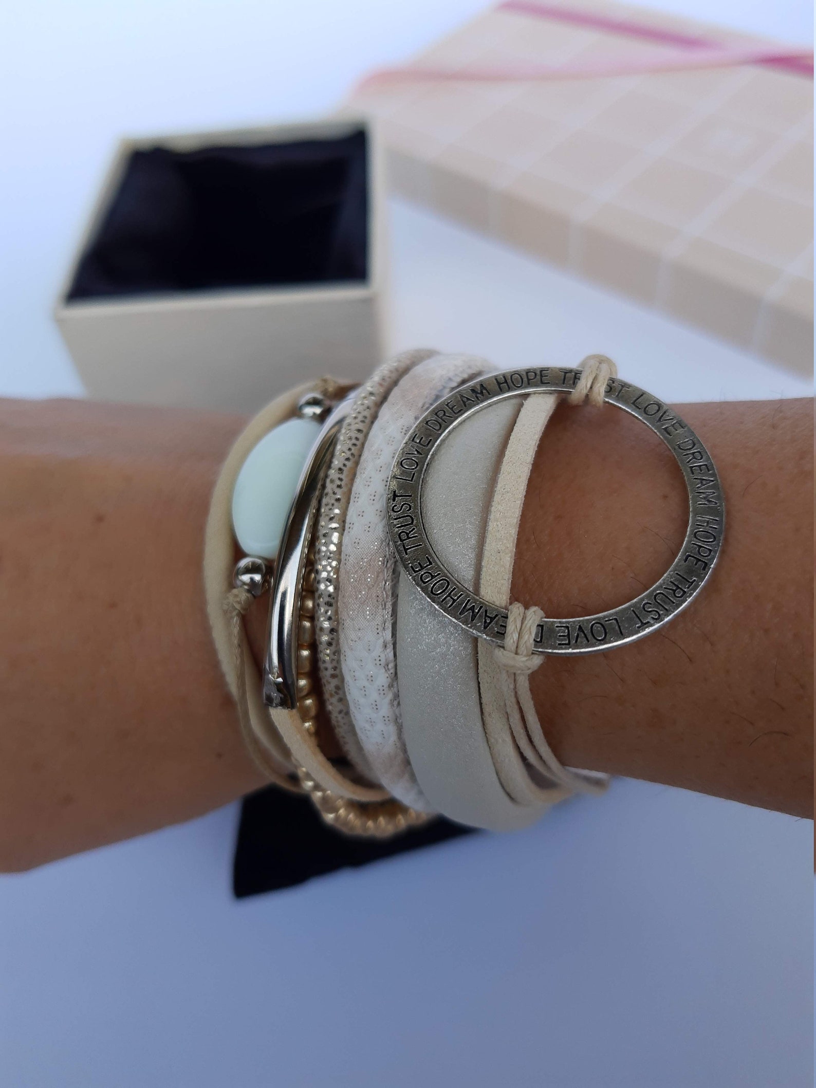 Multi Layered Bracelet Summer Bracelet Leather Faux Suede Wax - Etsy