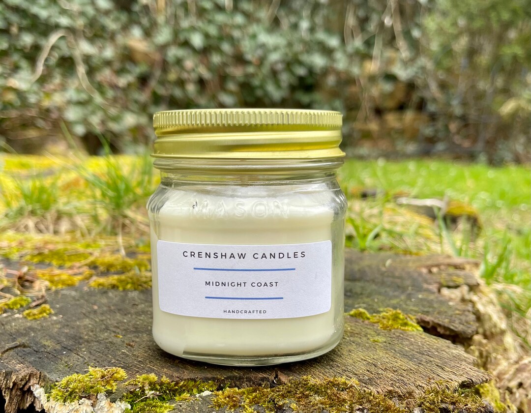 Midnight Coast Soy Candle: Black Coral & Moss Scent - Etsy