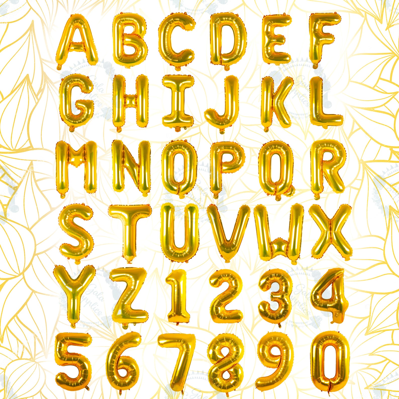 Silver & Gold Letter Balloons Custom Balloon Letters for Birthday ...