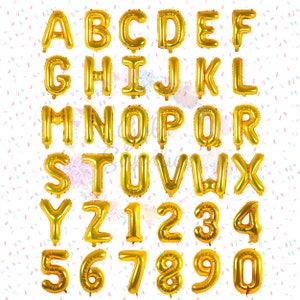 Gold Letter Balloons - 16 Inch Custom Phrase Banner | Decoration for ...
