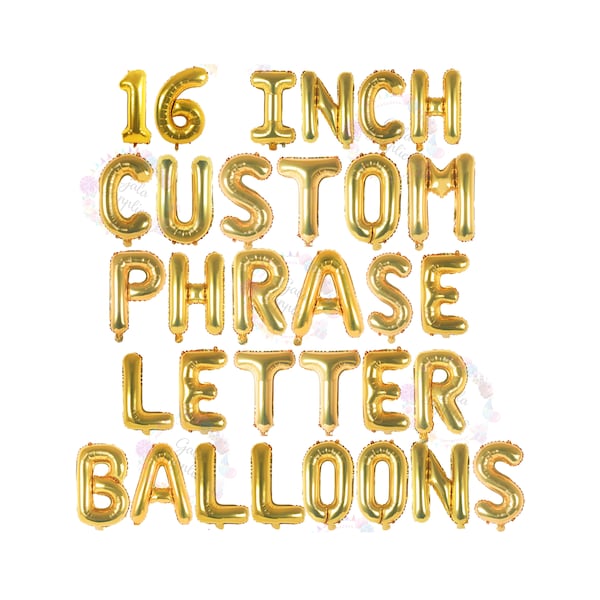 Gold Letter Balloons - Etsy