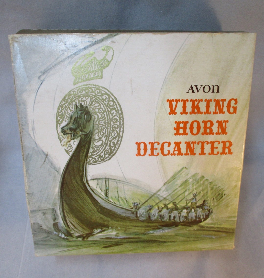 Vintage Men's Avon Viking Horn Decanter - Blue Blazer Fragrance - After ...