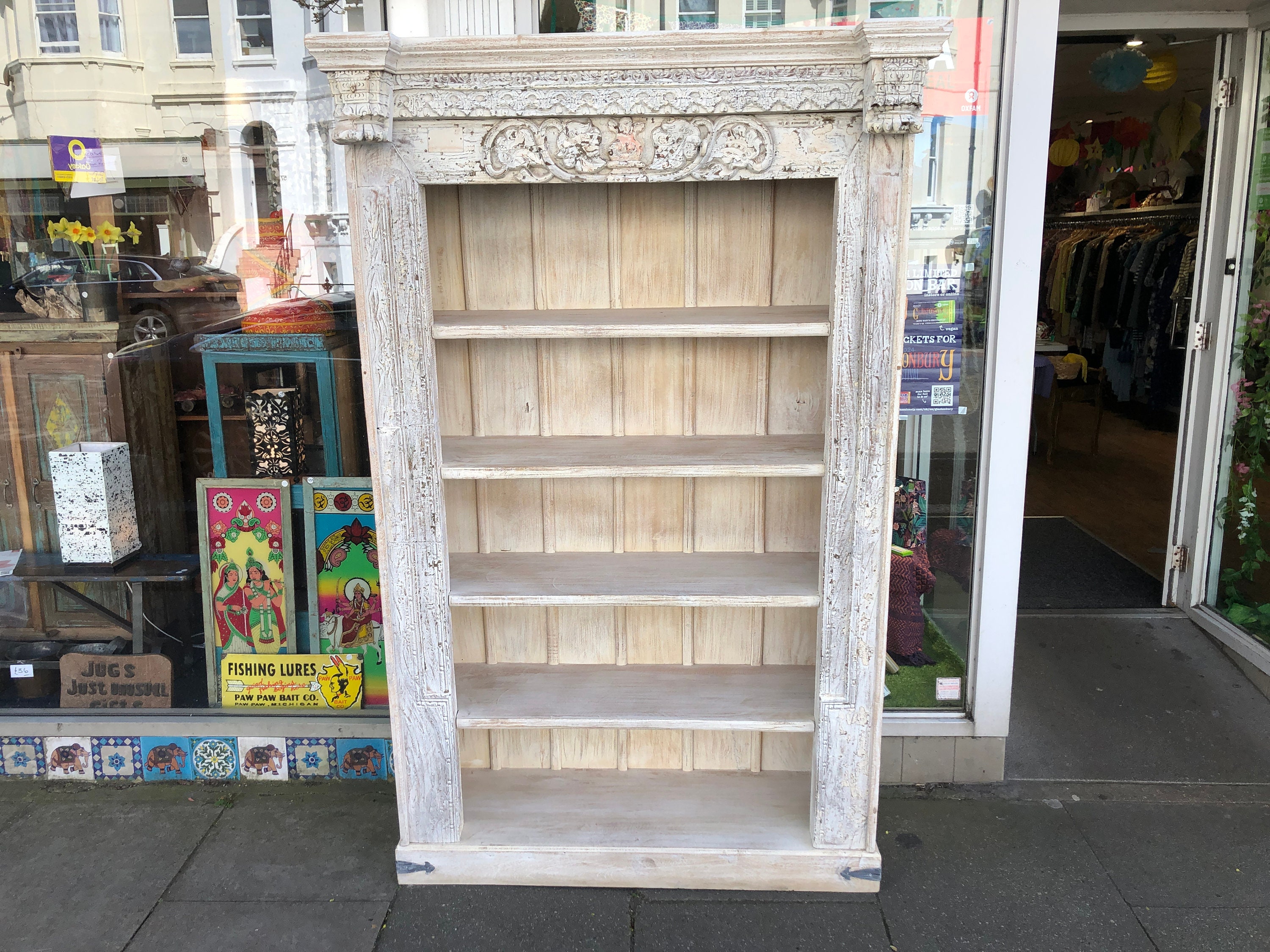 Whitewash Bookcase Etsy UK
