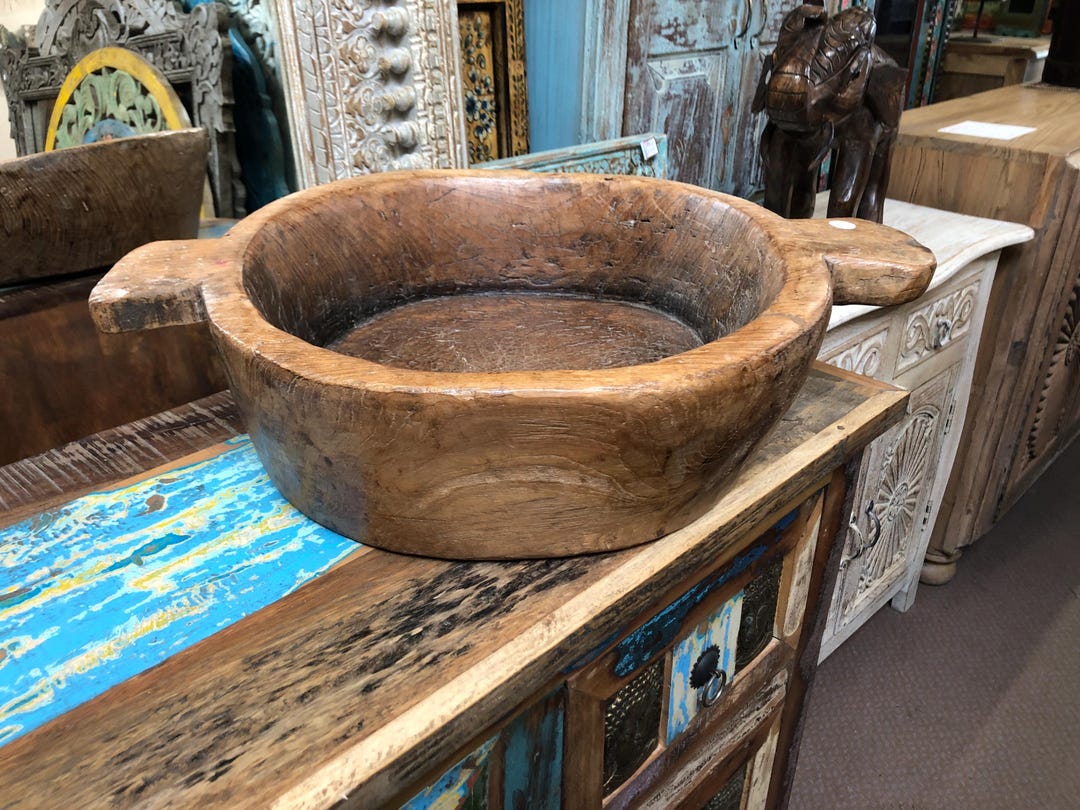 Extraordinary Old Hand Carved Teak Wood Parat Bowl - Etsy