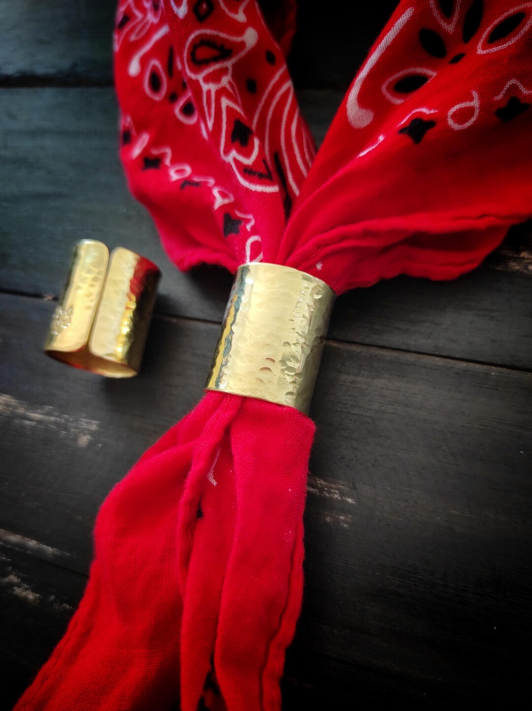 Bandana Slider in Real Vegetable Tanned Leather for Women - Etsy