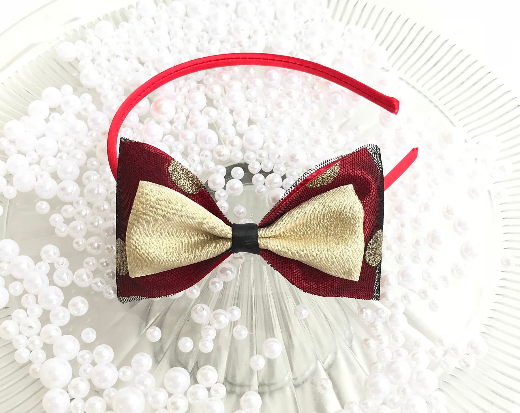 Girl polka dot tutu. Dots birthday outfit. Red and gold dots tutu. Gold ...