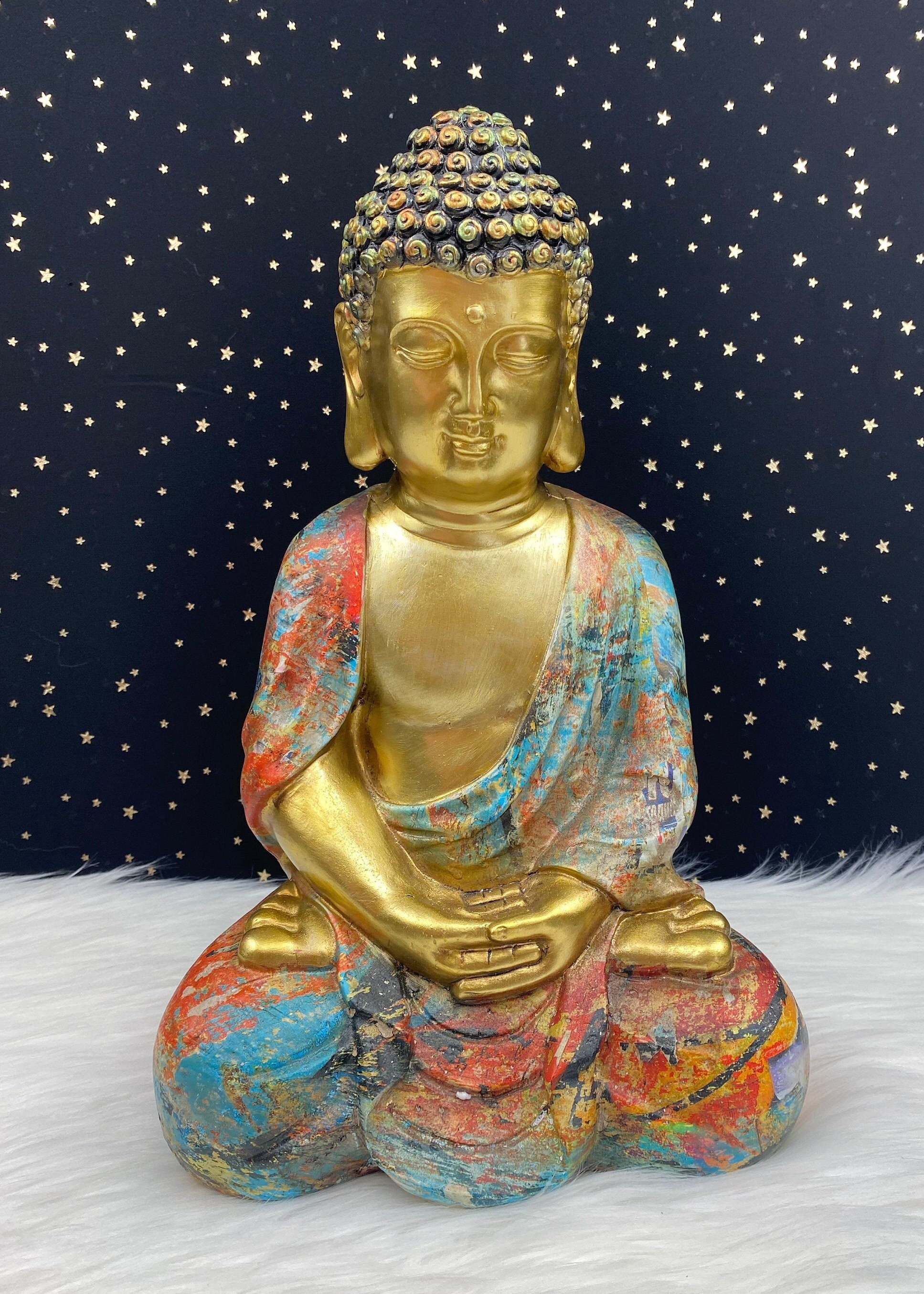 Painting Art & Collectibles Iridescent hand painted Buddha etna.com.pe