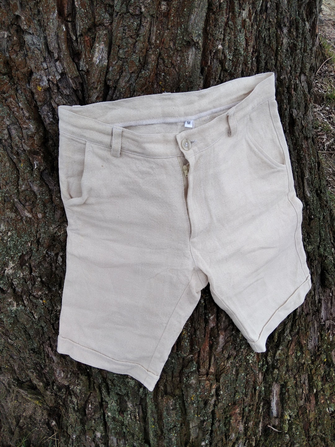 Hemp Shorts, Handmade Hemp Clothing for Men With Zipper and Button ...
