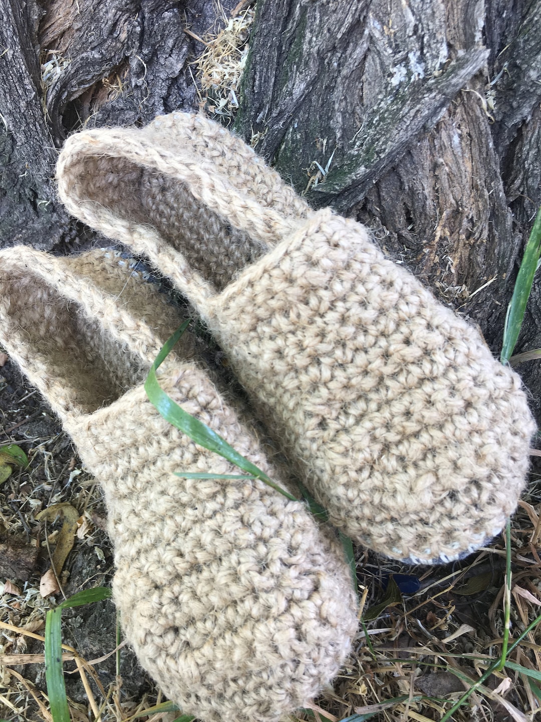 100% Hemp Slippers - Hemp Socks - Knitted Slippers/natural Non-dyed ...