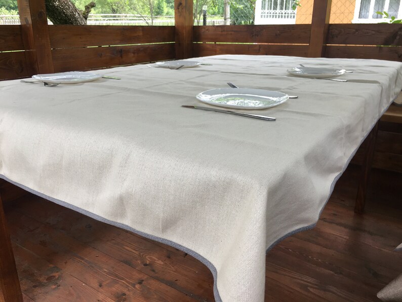 Hemp Tablecloth and 4 Hemp Napkins Set for Countrystyle Decor - Etsy