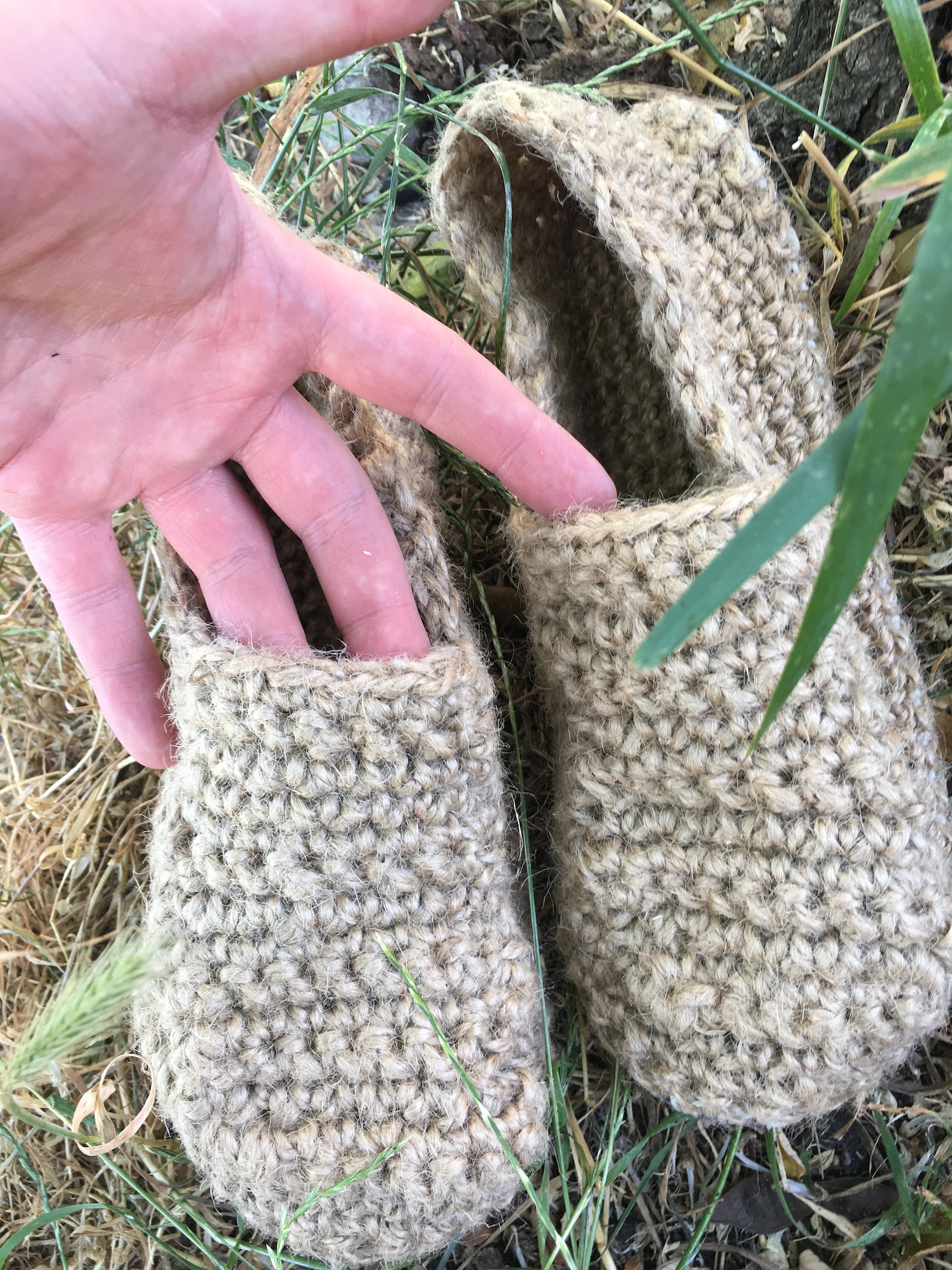 100% Hemp Slippers Hemp Socks Knitted Slippers/natural | Etsy