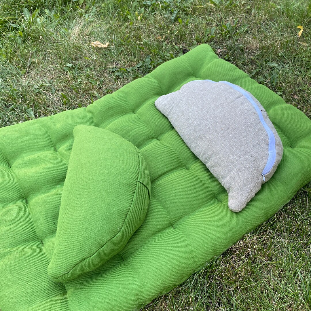 Crescent Pillow, Hemp and Buckwheat Husk - Etsy