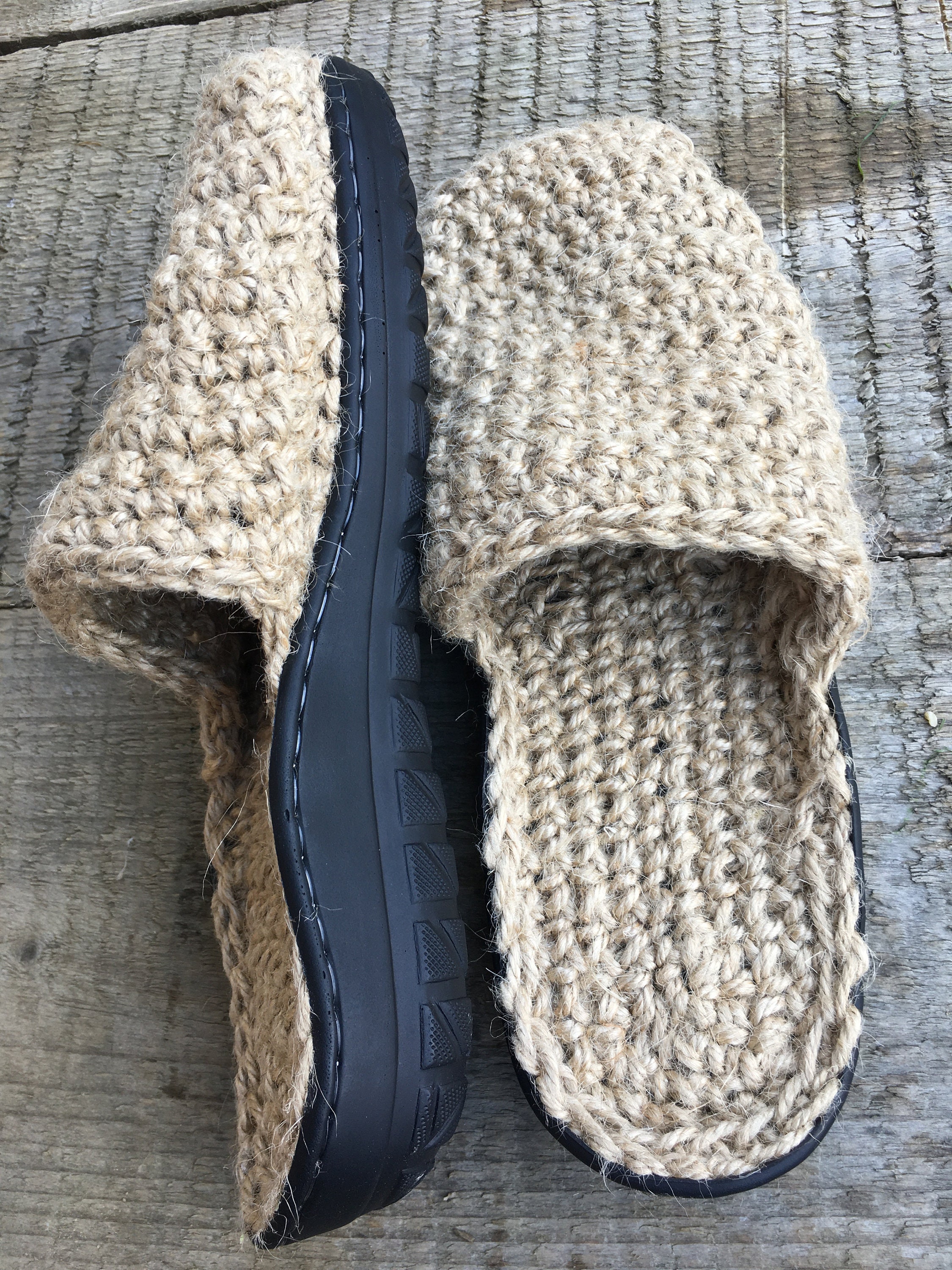 100% Hemp Shoes Slippers healing knitted slippers/Natural | Etsy
