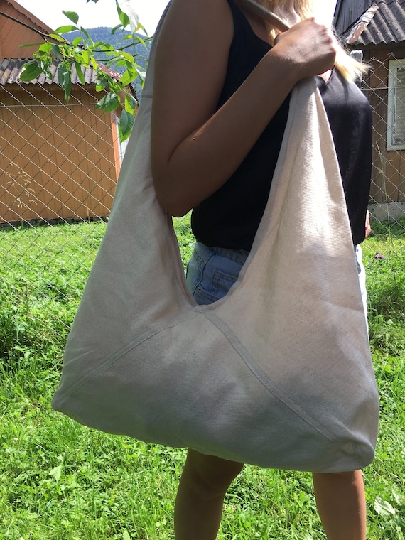 Organic Hemp Hobo Bag Big Bag as a Sac for Lots of Things and - Etsy