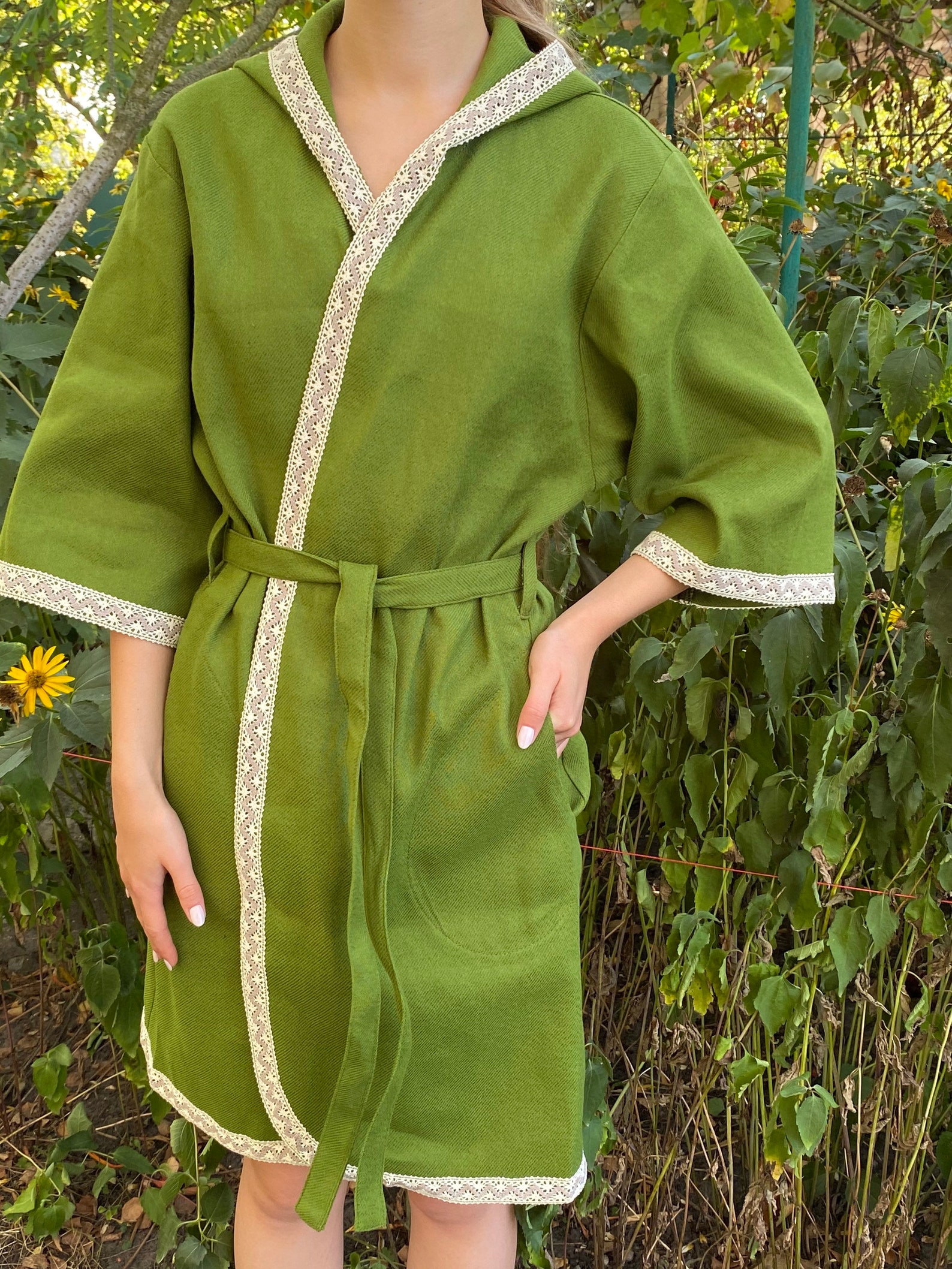 Hemp bathrobe Robes for women Organic hemp Bathrobe Women | Etsy
