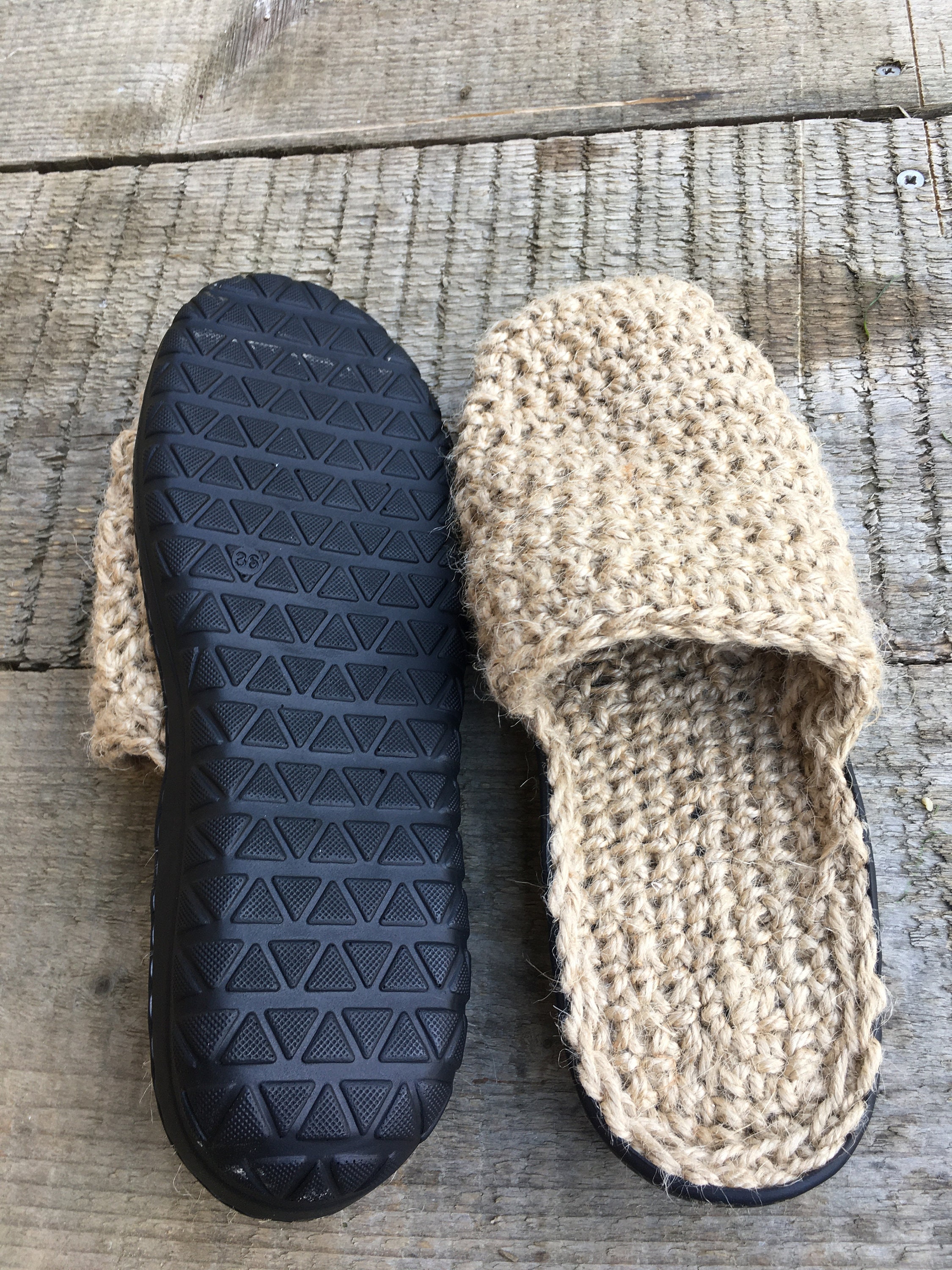 100% Hemp Shoes Slippers healing knitted slippers/Natural | Etsy