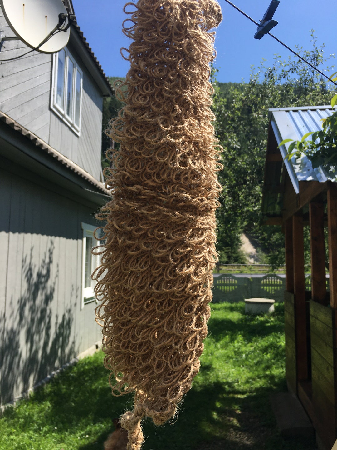 Hemp Back Scrubber - Spa Scrubby - Etsy