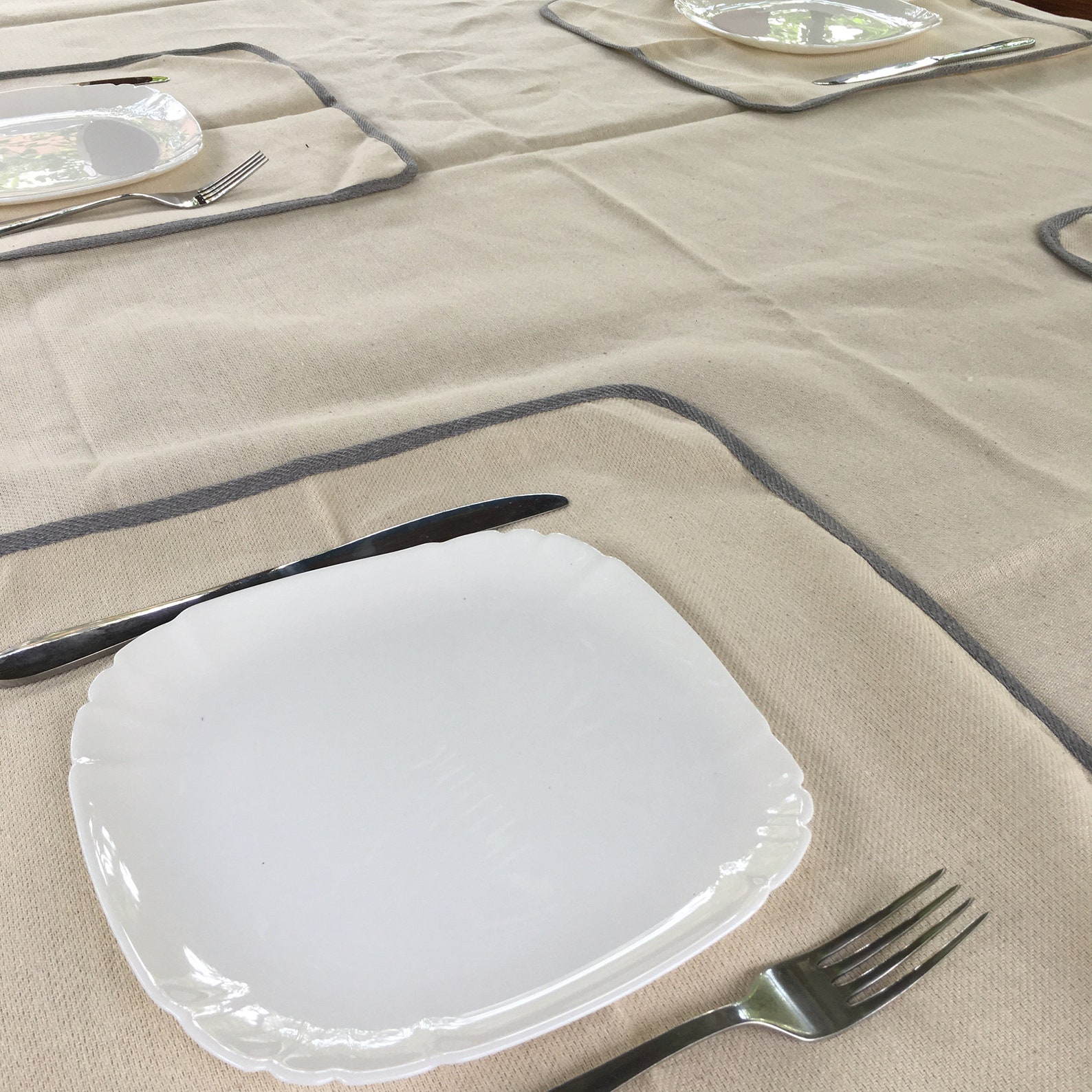 Hemp tablecloth and 4 Hemp Napkins Set for countrystyle decor | Etsy