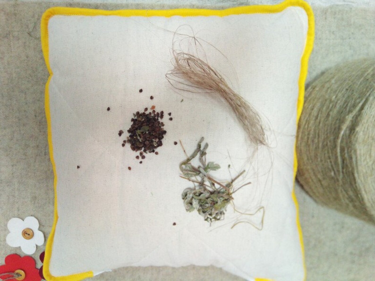 Hemp Pillow With Lavender, Mint, Melissa and Buckwheat Husks Pillow ...