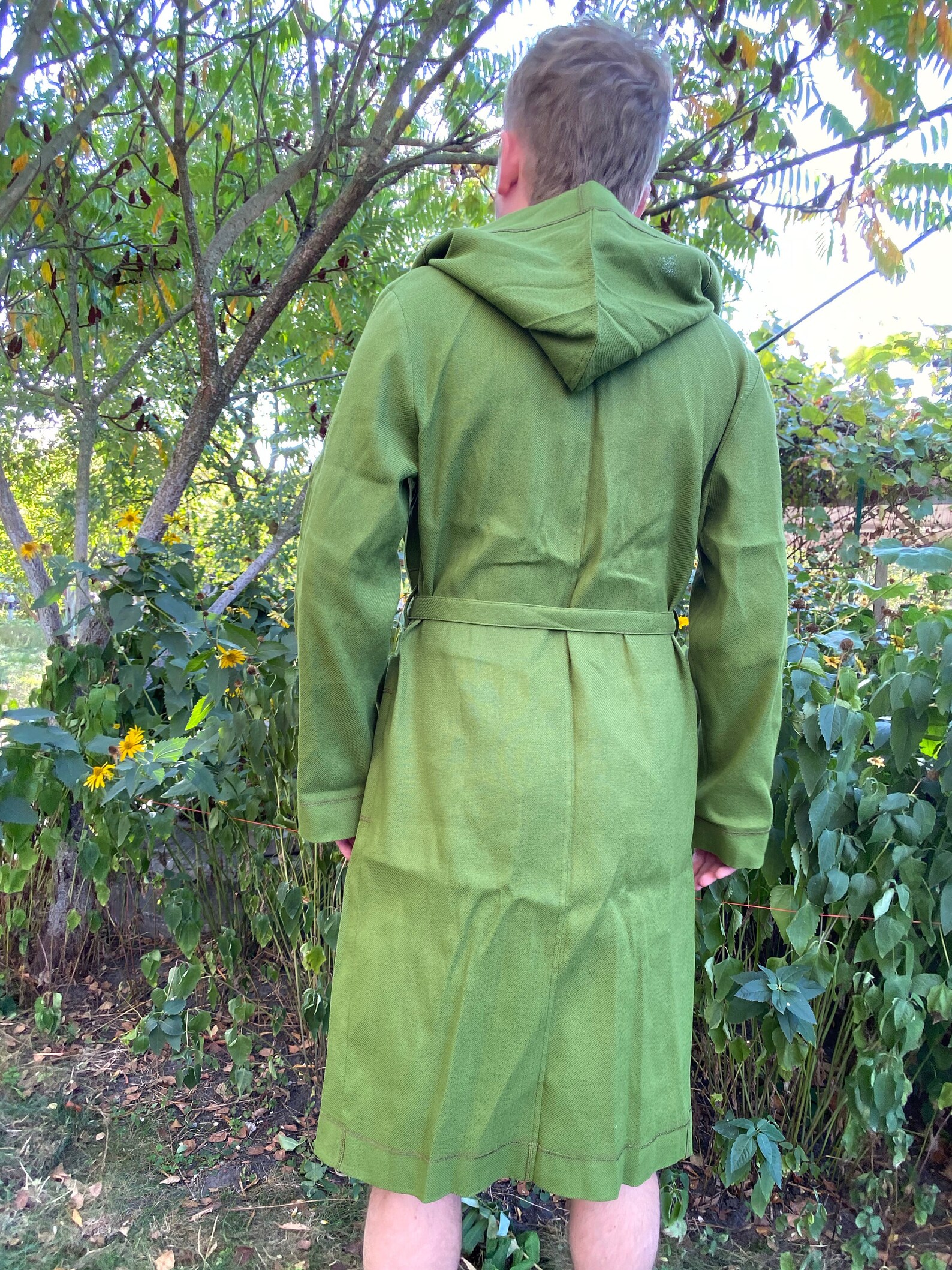 Hemp Mens Robe GREEN - Etsy