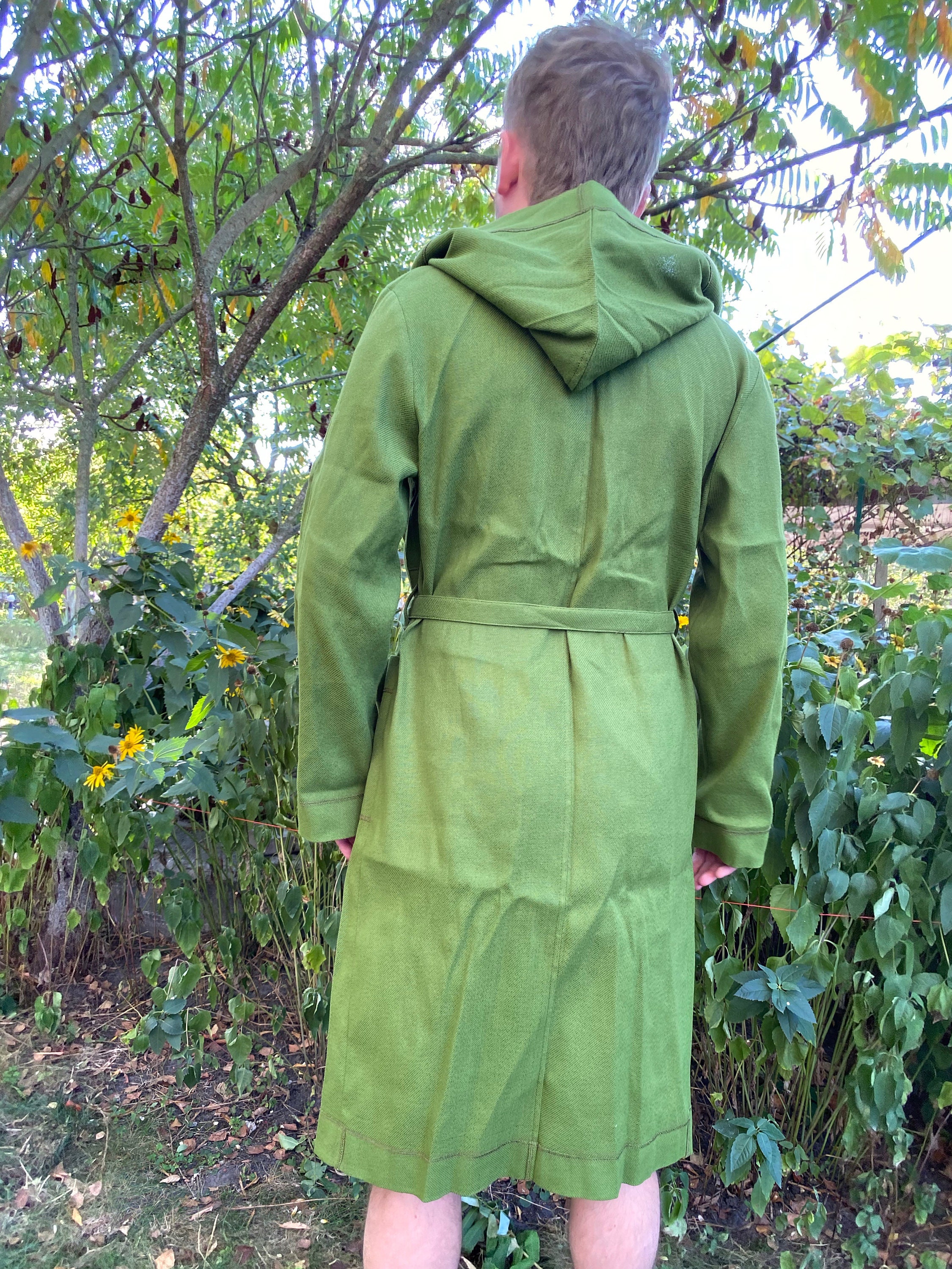 Hemp Mens Robe GREEN - Etsy