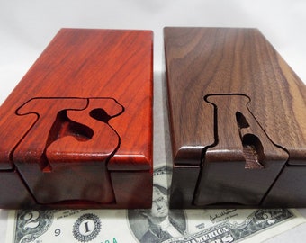 Wooden puzzle box | Etsy