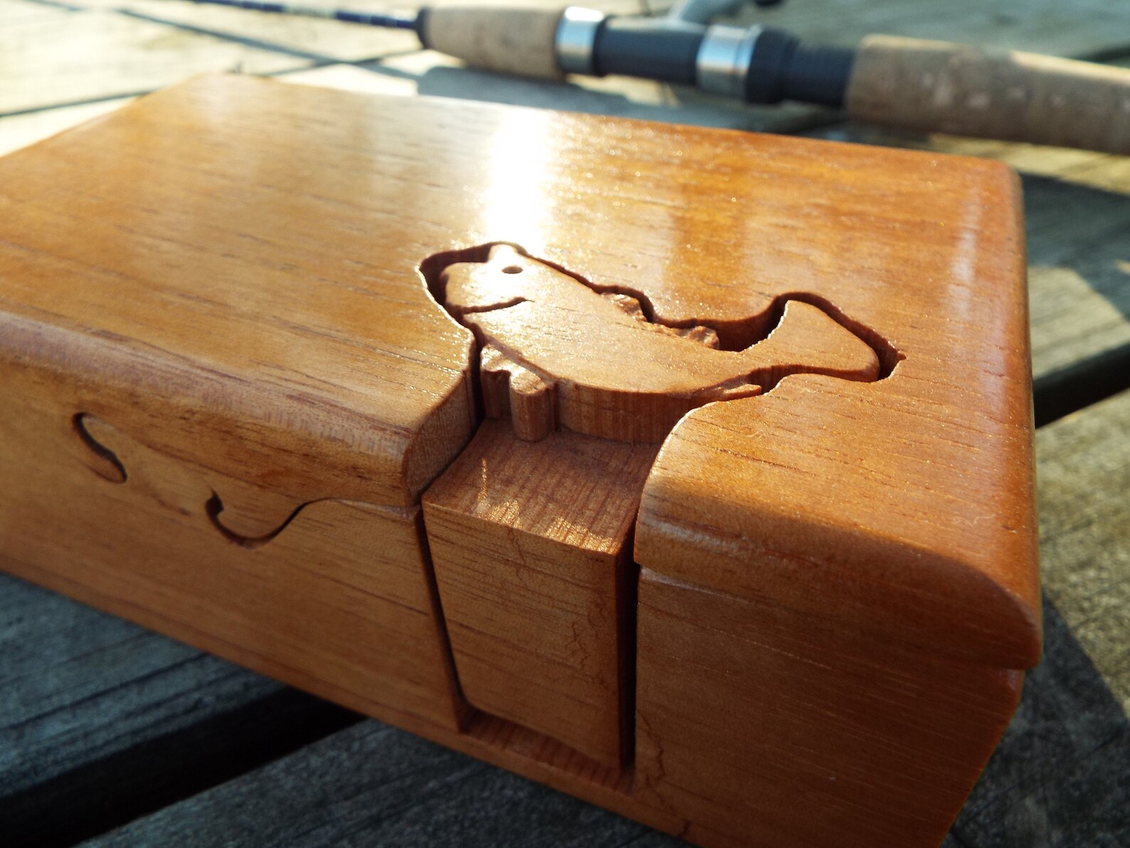 Bass Fishing Puzzle Box, Handmade Wooden Keepsake, Gift for Angler - Etsy