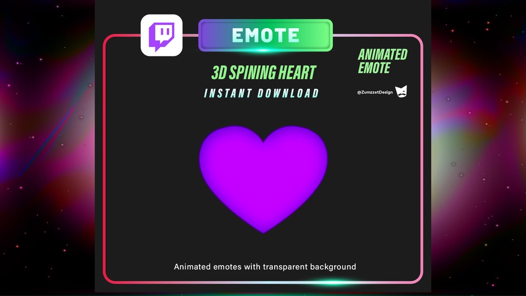 Animated Spinning Heart Emote for Twitch (digital File) - Etsy