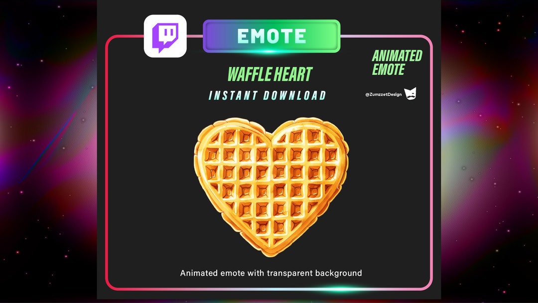 Animated Waffle Heart Emote for Twitch Streamers (digital Download) - Etsy