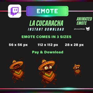 Animated Dancing Cockroach Twitch Emote: EDM Streamer Design (digital ...