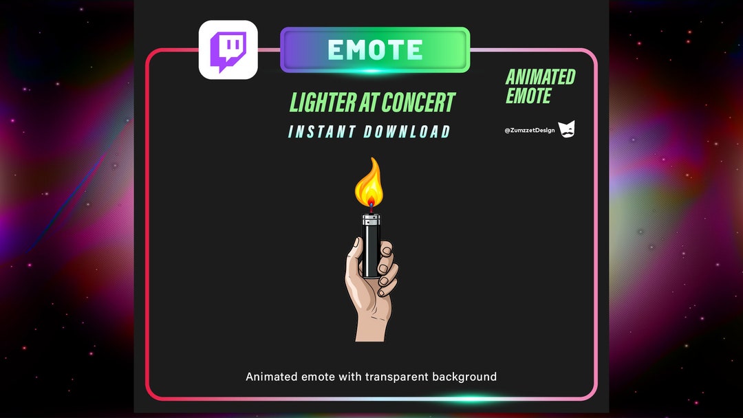 ANIMATED Lit Lighter Emote for Twitch, Streamer, Gaming, Emotes, Stream ...