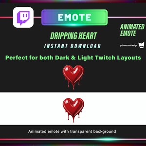 Animated Dripping Heart Twitch Emote (digital Download) - Etsy