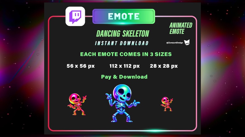 Animated Dancing Skeleton Emote for Twitch (digital Download) - Etsy