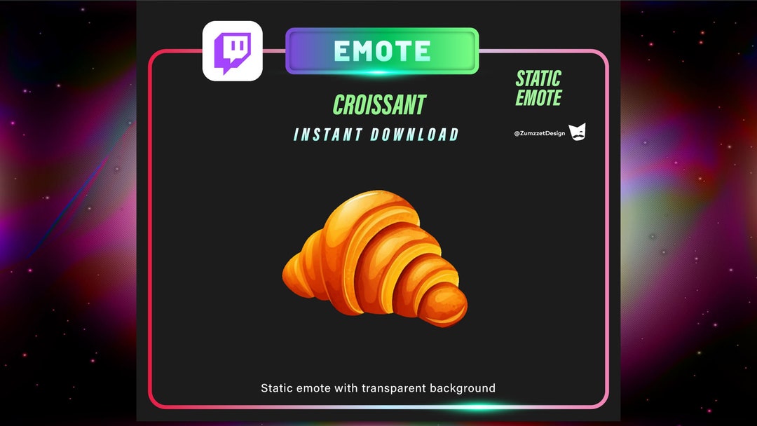STATIC Croissant Emote Set for Twitch, Streamer, Gaming, Streaming ...