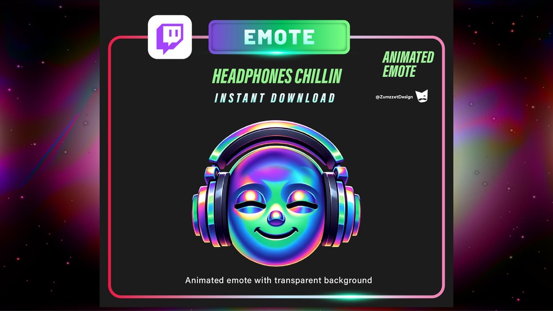 Animated Neon DJ Emote for Twitch Streamers (digital File) - Etsy