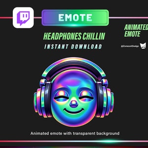 Animated Neon DJ Emote for Twitch Streamers (digital File) - Etsy