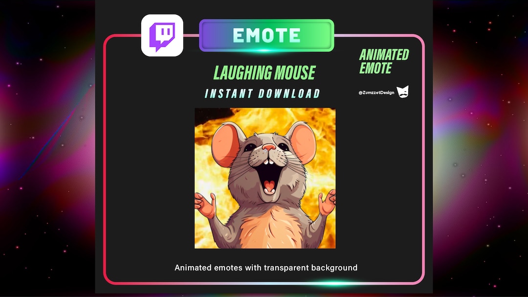 ANIMATED Mouse Emote for Twitch, Streamer, Gaming, Streaming, Stream ...