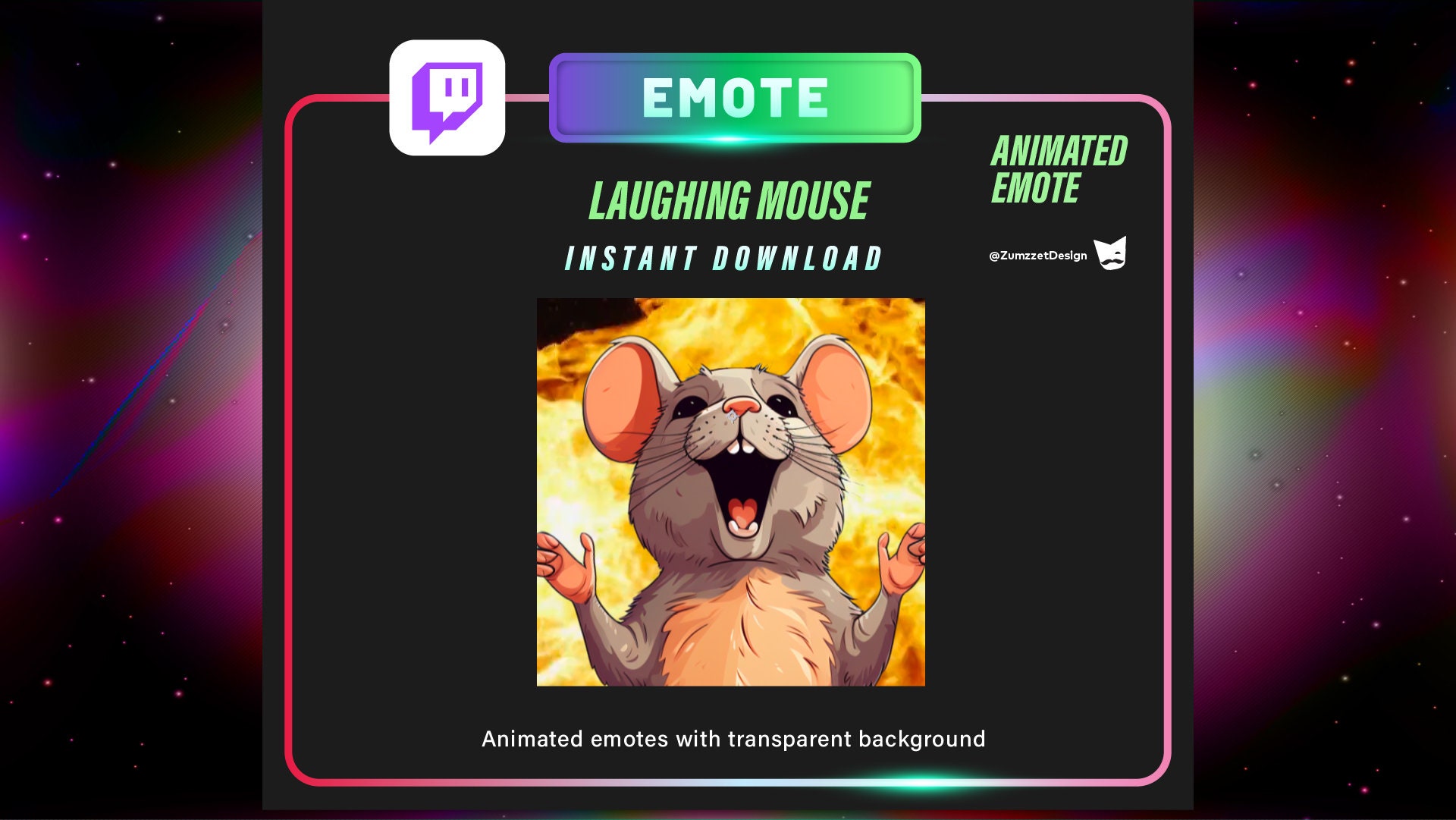 ANIMATED Mouse Emote for Twitch, Streamer, Gaming, Streaming, Stream ...