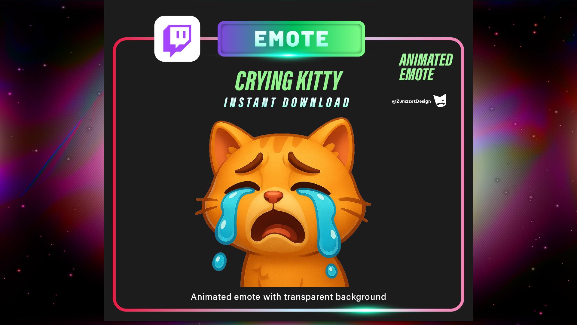 Animated Crying Ginger Cat Twitch Emote (digital Download) - Etsy