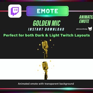 Animated Golden Microphone Twitch Emote (digital Download) - Etsy
