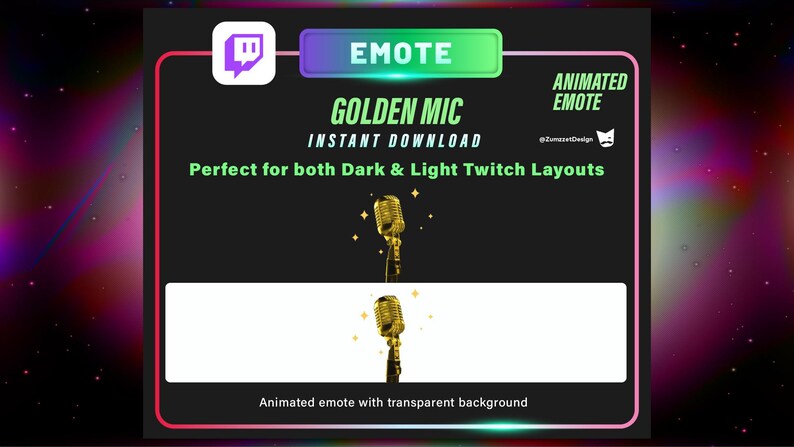 Animated Golden Microphone Twitch Emote (digital Download) - Etsy