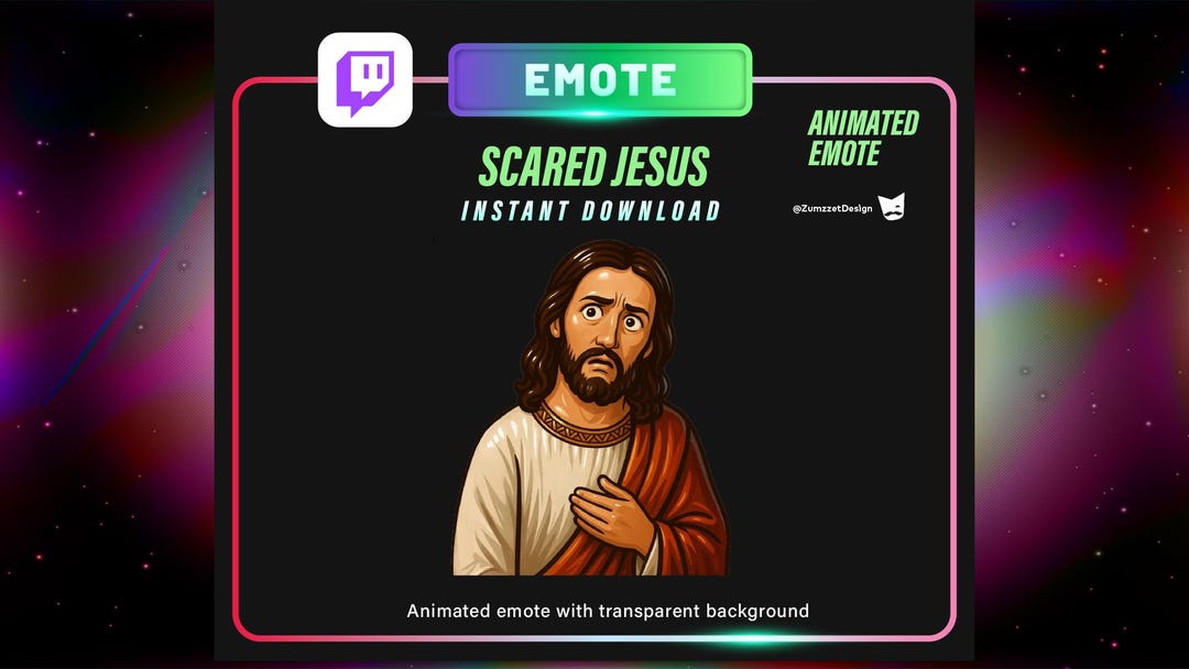 ANIMATED I Saw That Scared Jesus Emote for Twitch, Reaction Emote ...