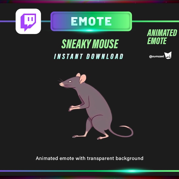 Mouse Badge Twitch - Etsy