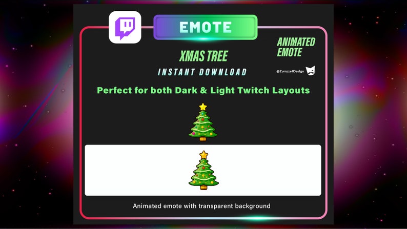 ANIMATED Xmas Tree for Twitch, Streamer, Gaming, Streaming,stream ...