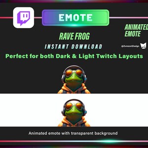 Animated Rave Frog Emote for Twitch (digital Download) - Etsy